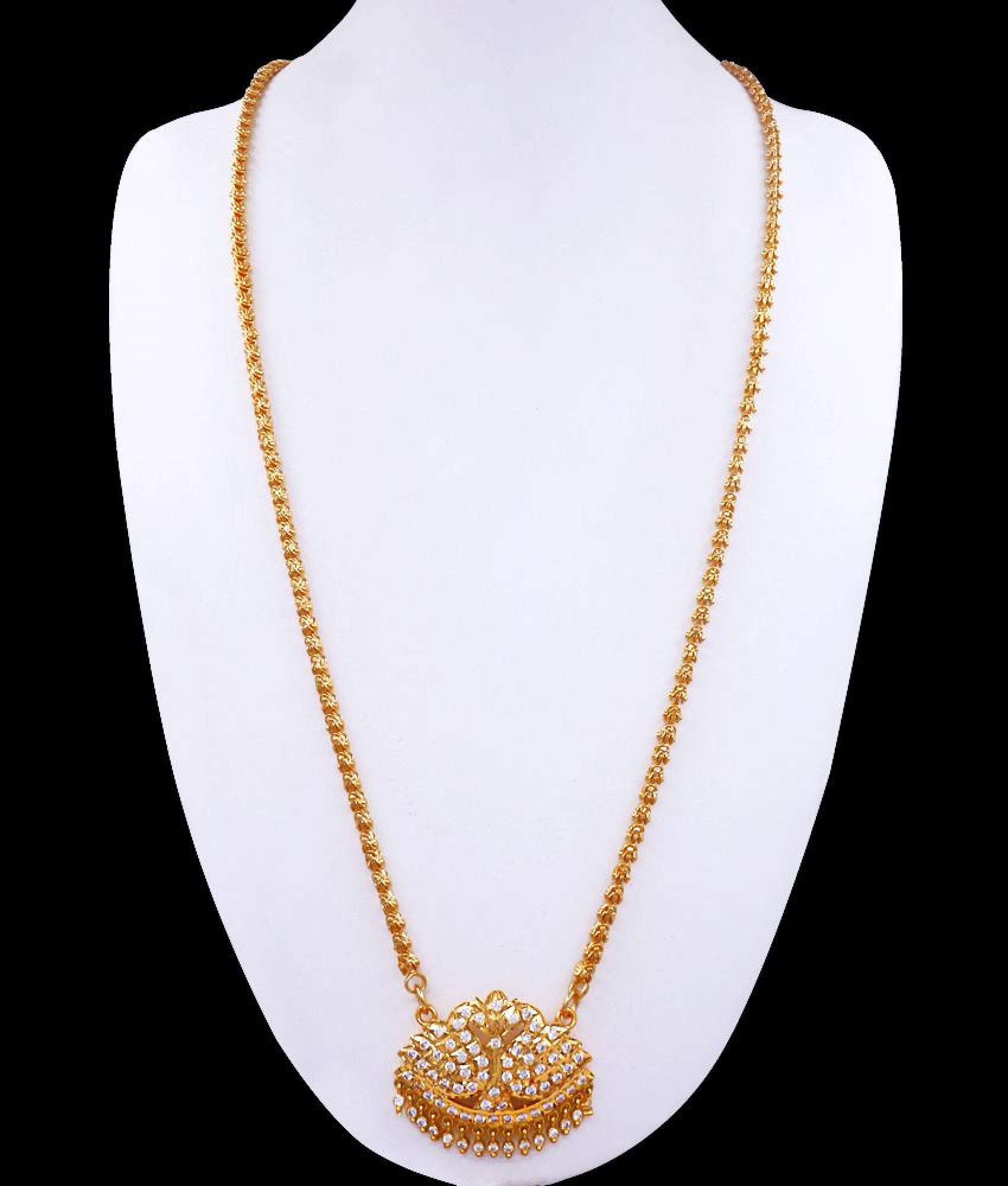 30 Inch Long Dual Swan Impon Dollar Chain 5 Metal Jewelry BGDR1133-Lg