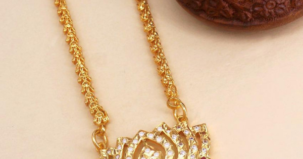 30 Inch Long Impon Lotus Dollar Chain Regular Wear Collections BGDR1136-Lg