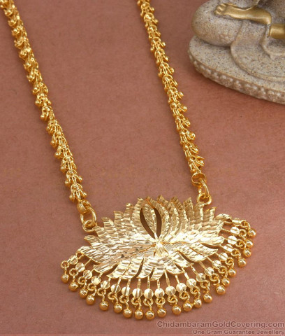 Plain Dollar Gold Plated Chain Daily Wear Design BGDR1142