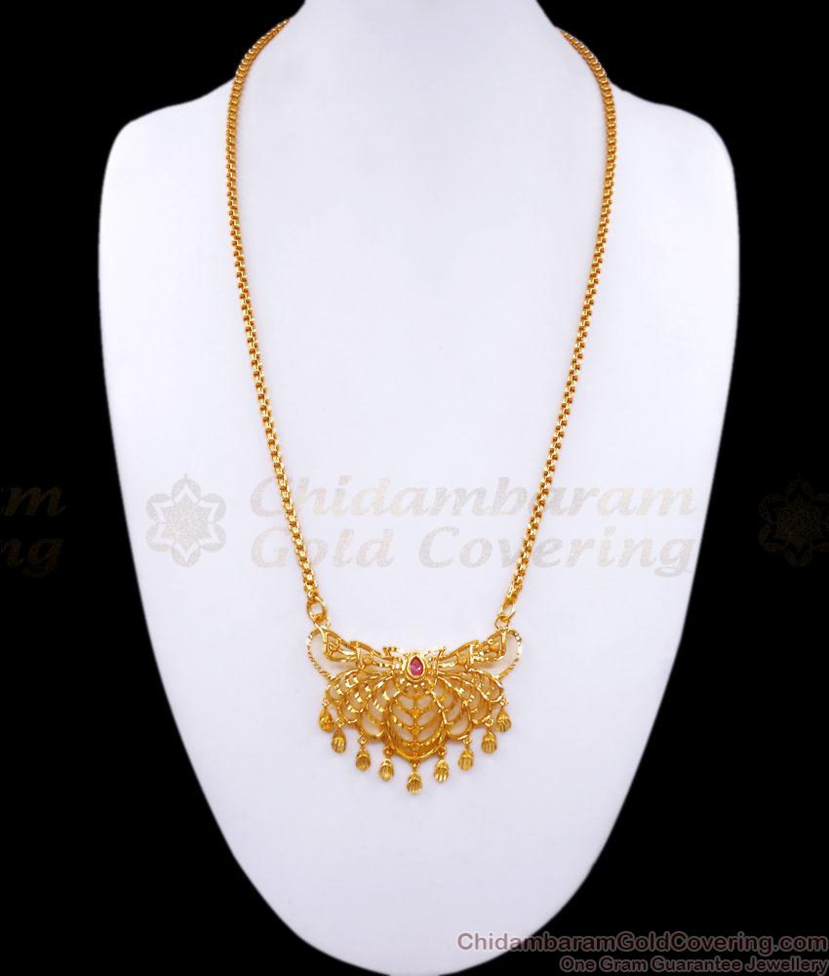 Srilankan Gold Imitation Lotus Dollar Chain Collection BGDR1155
