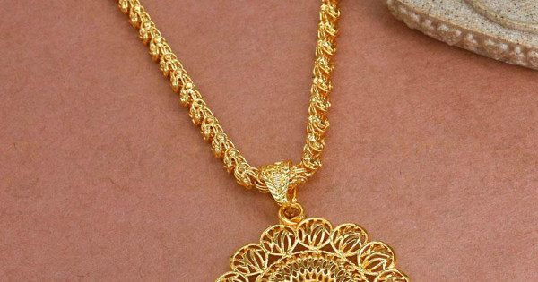 Daily Use One Gram Gold Dollar Chain Design For Ladies BGDR1158