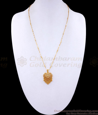 Daily Use One Gram Gold Dollar Chain Design For Ladies BGDR1158
