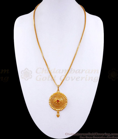 Unique Handmade Multi Stone Gold Plated Dollar Chain For Ladies Daily ...