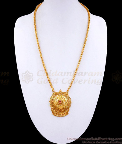 Unique Handmade Multi Stone Gold Plated Dollar Chain For Ladies Daily ...
