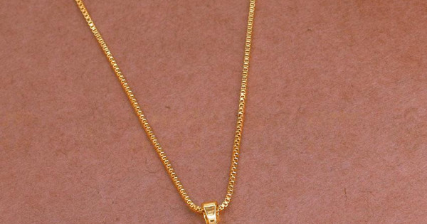 One Gram Gold Cutwork Design Pendant With Long Chain BGDR1224