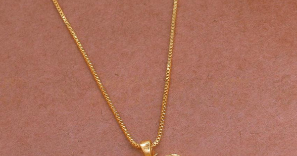 Real Gold Design Heart Shaped Dollar Chain With White Stone BGDR1225