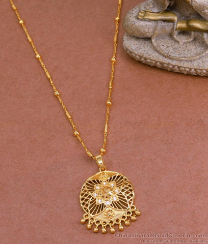 Artistic Handcrafted Pink And White Multi Stone Gold Plated Dollar ...