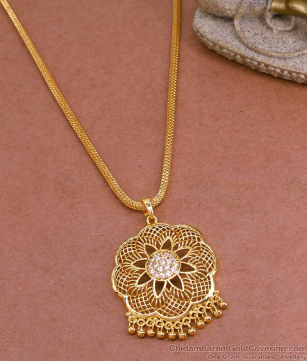 Daily Use One Gram Gold Dollar Chain Design For Ladies BGDR1158