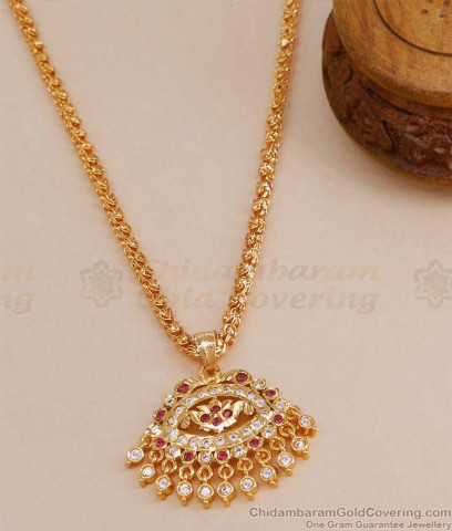 Heavy 5 Metal Dollar Gold Chain Double Line Chain Beads Designs BGDR1126