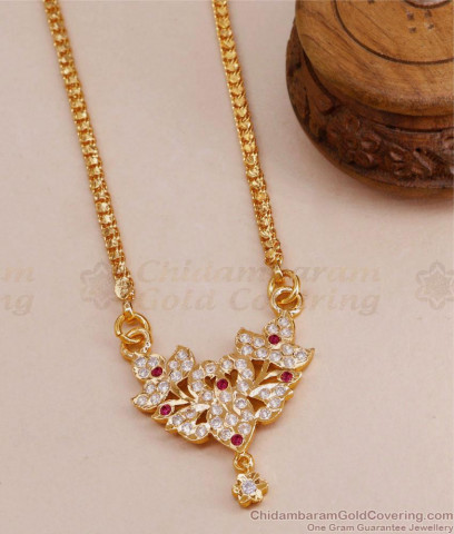 Heavy 5 Metal Dollar Gold Chain Double Line Chain Beads Designs BGDR1126