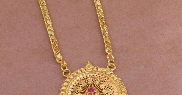 New Model Gold Pattern Round Dollar Chain One Gram Gold Jewellery BGDR1349
