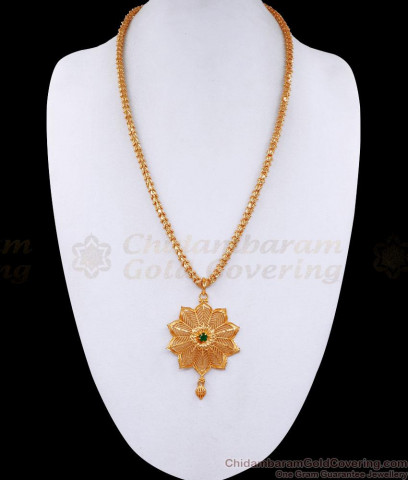 Grand Lakshmi Dollar 1 Gram Gold Chain Plain Design BGDR1161