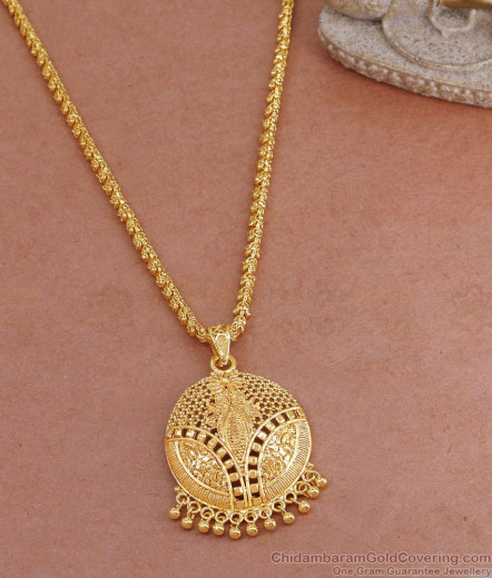 Grand Lakshmi Dollar 1 Gram Gold Chain Plain Design BGDR1161