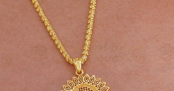 Elegant Gold Model Dollar Chain Plain Design For Daily Wear BGDR1387
