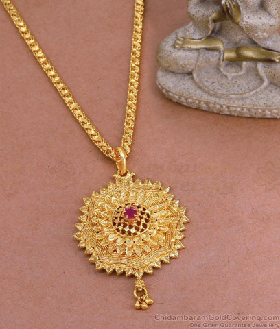 Traditional One Gram Gold Dollar With 24 Inch Chain BGDR1196