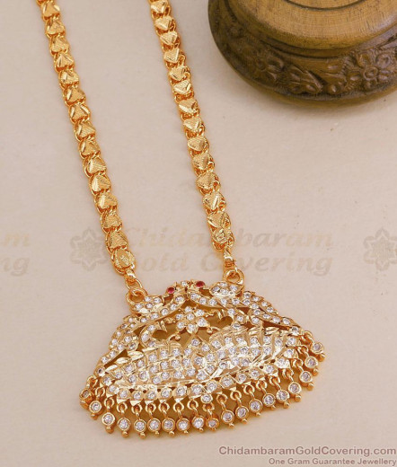 Heavy 5 Metal Dollar Gold Chain Double Line Chain Beads Designs BGDR1126