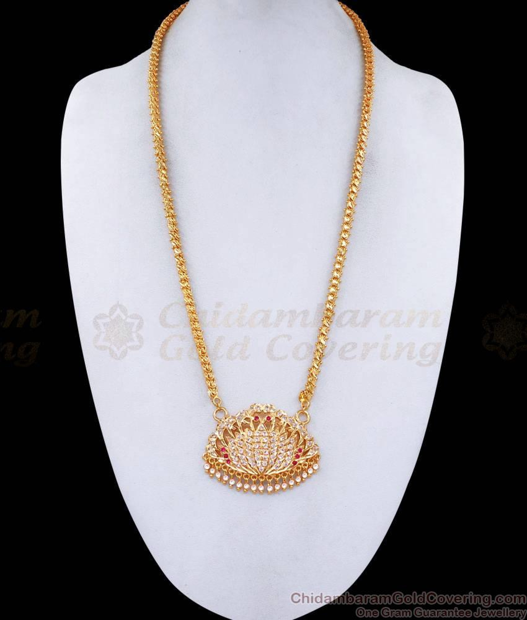 Original Impon Panchaloha Lotus Dollar With Gold Chain BGDR1415