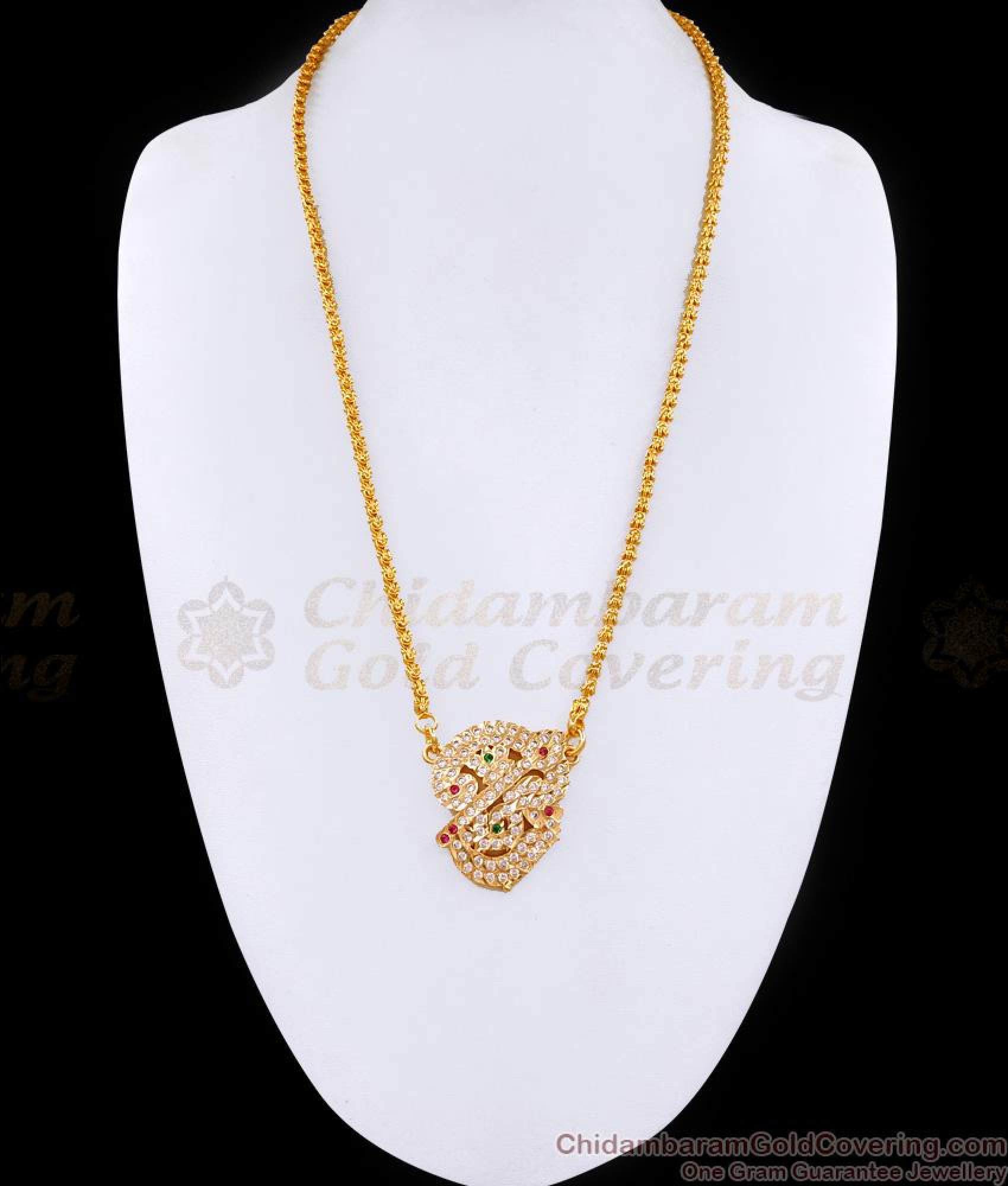 Pure Five Metal Impon Om Vel Dollar With Jasmine Chain Online BGDR1497
