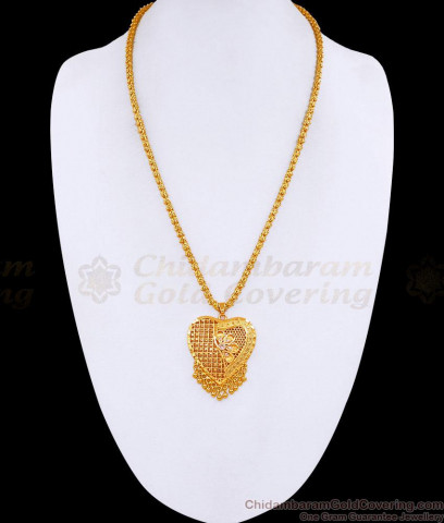 Grand Lakshmi Dollar 1 Gram Gold Chain Plain Design BGDR1161