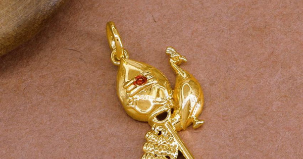 Original Impon Pendant Lord Murugan Mayil Vel Dollar Without Chain BGDR1531