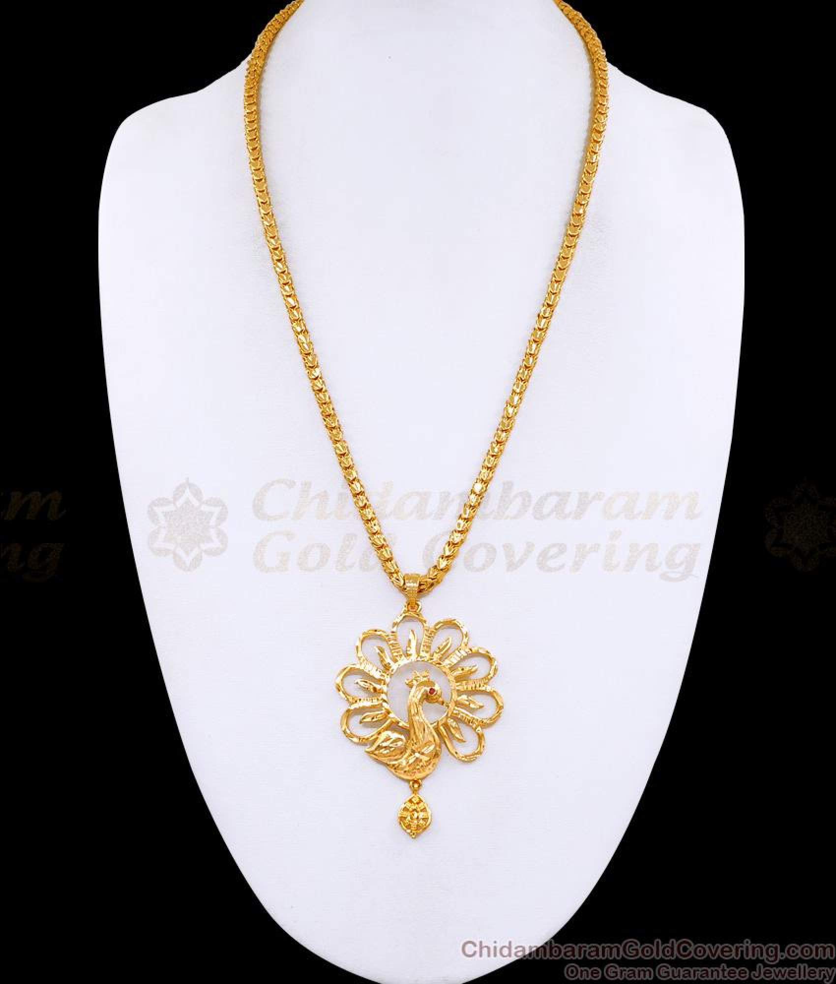 Beautiful Real Gold Tone Peacock Dollar Heart Chain Design Online BGDR1532