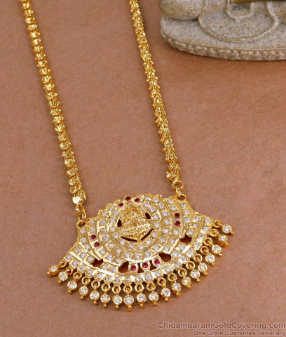 Buy Original Impon Traditional Lakshmi Dollar Chain Gold Daily Use ...