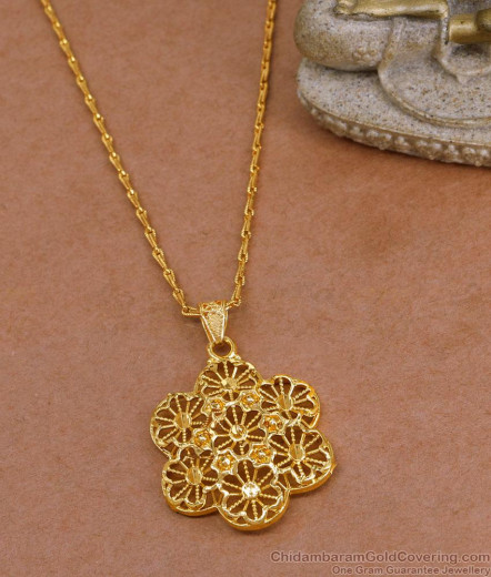 Grand Lakshmi Dollar 1 Gram Gold Chain Plain Design BGDR1161