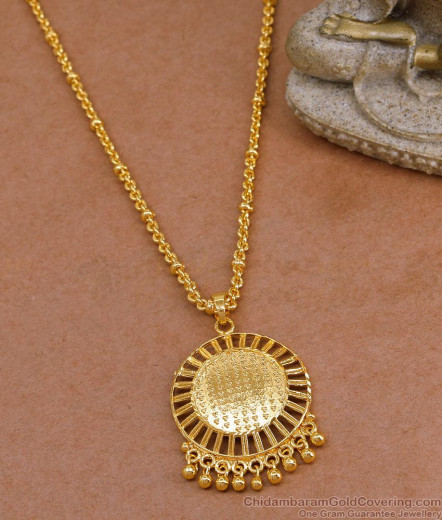 Grand Lakshmi Dollar 1 Gram Gold Chain Plain Design BGDR1161