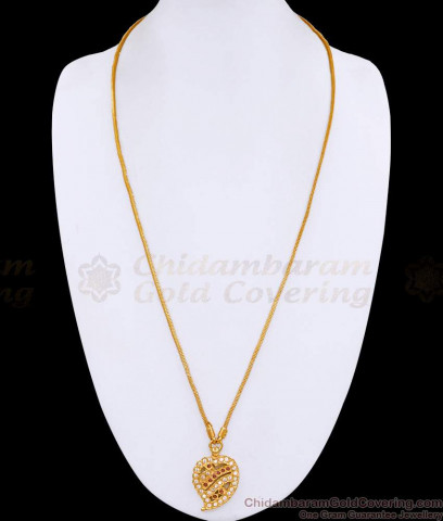 30 Inch Long Impon Lotus Dollar Gold Chain Design BGDR1151-LG