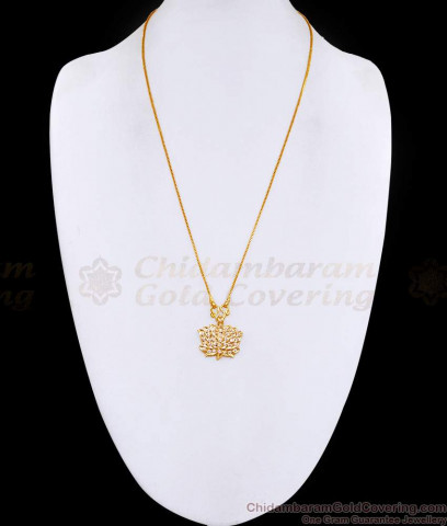 30 Inch Long Impon Lotus Dollar Gold Chain Design BGDR1151-LG