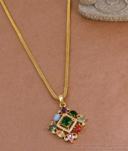Grand Lakshmi Dollar 1 Gram Gold Chain Plain Design BGDR1161