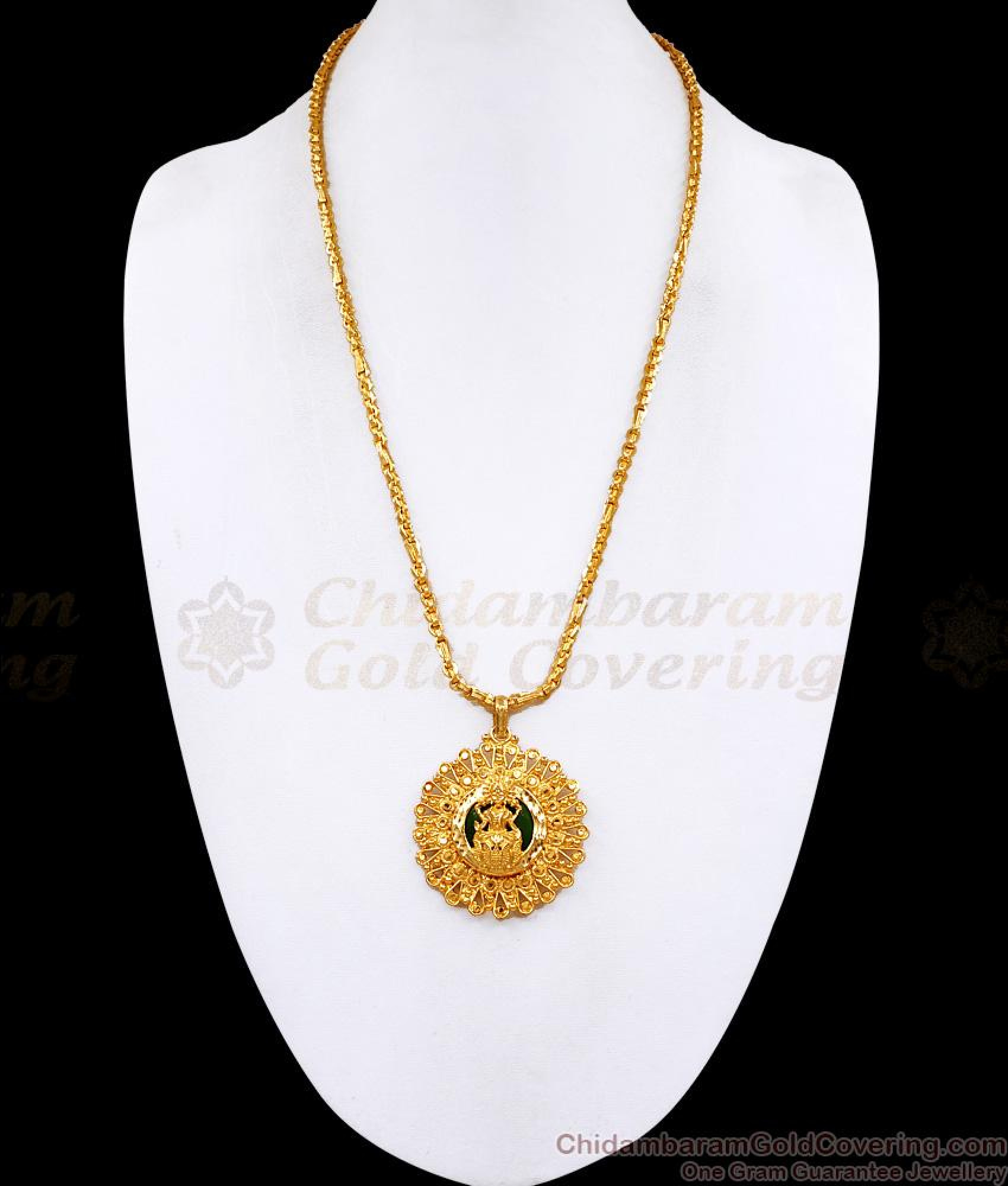 Buy 1 Gram Gold Lakshmi Dollar Chain Design At Affordable Price Online ...