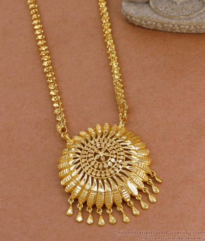Christ Cross 1 Gram Gold Chain Christian Dollar Malai BGDR1127-LG