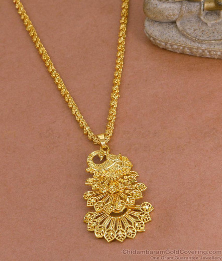 Grand Lakshmi Dollar 1 Gram Gold Chain Plain Design BGDR1161