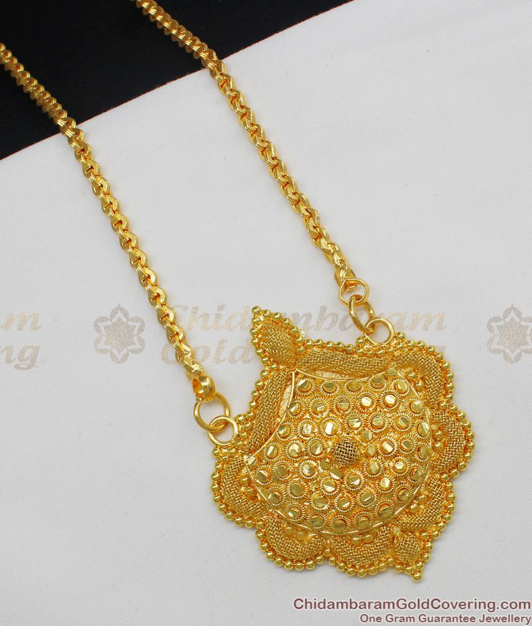 Plain Gold Plated Traditional Pattern Dollar Without Stones Bridal ...