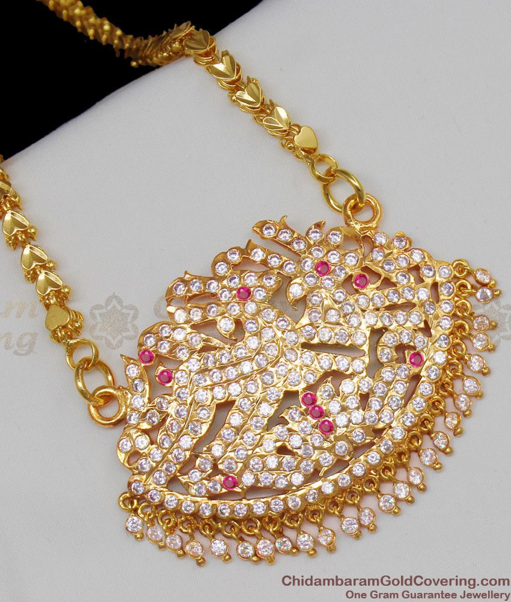 Gold Ayimpon Deer Model Gati Stones Dollar Chain With Beads Online ...