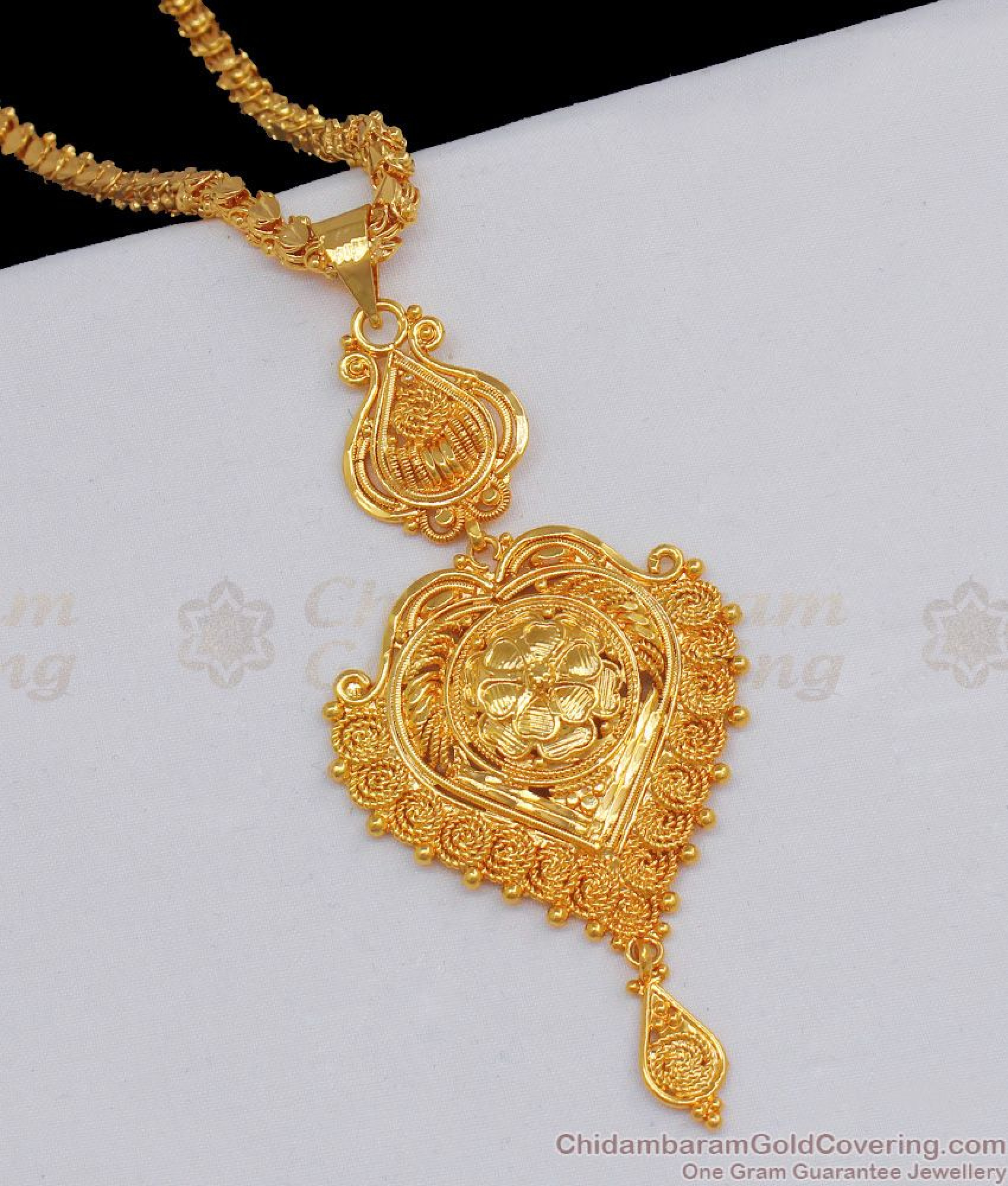 Buy Online One Gram Gold Guarantee Dollar Chain For Ladies Daily Use ...