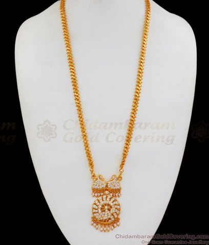 Traditional One Gram Gold Swan Design Impon Multi Color Stone Dollar ...