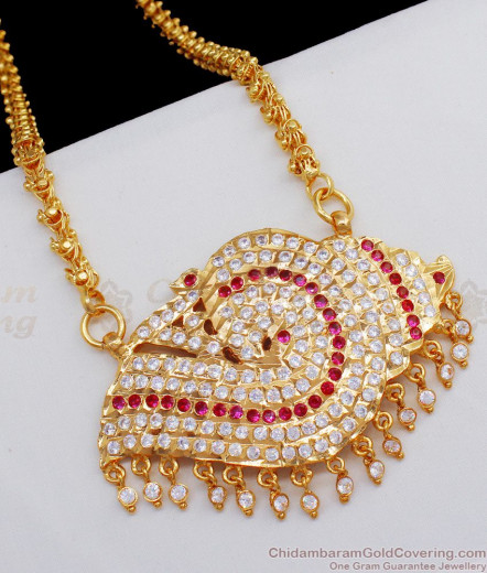 Bridal Design Gold Plated Chandbali Danglers With Impon Gati Stones ER1415