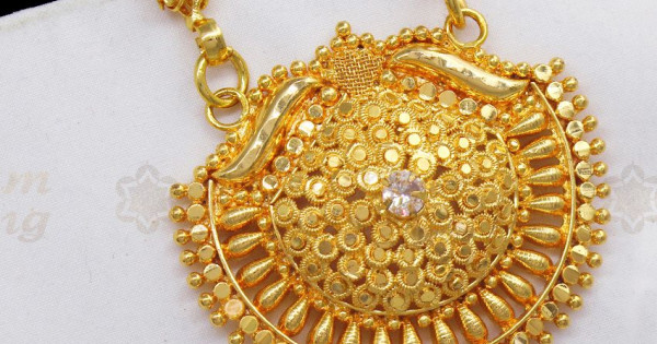 Daily Wear Gold Chain With Dollar From Chidambaram Gold Covering BGDR725