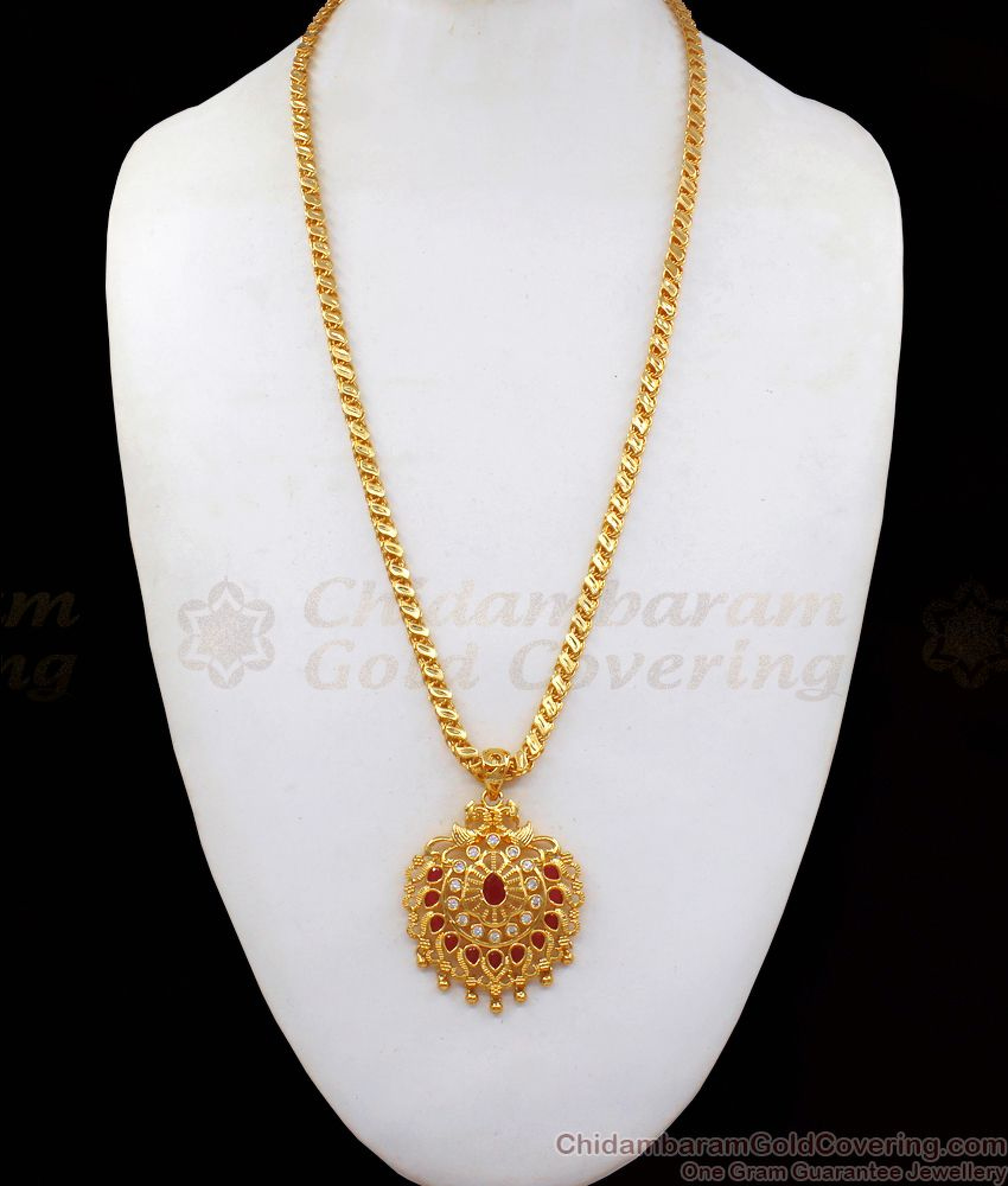 Buy Latest Dollar Chain For Women One Gram Gold Peacock Jewellery ...