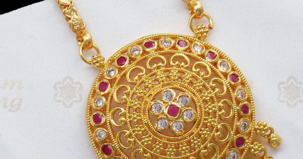 One Gram Gold Dollar Chain For Women Daily Wear BGDR758