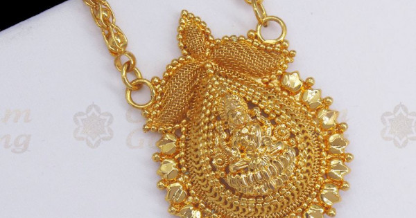 Lakshmi Design Gold Plated Pendant Chain Traditional Wear BGDR872