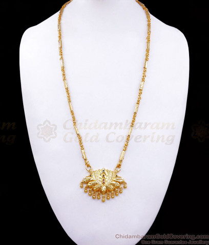 CHRT43 - Latest Oval Cut One Gram Gold Chain Design for Ladies