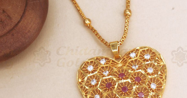 Heart Shaped 1 Gram Gold Dollar Chain Function Wear BGDR976