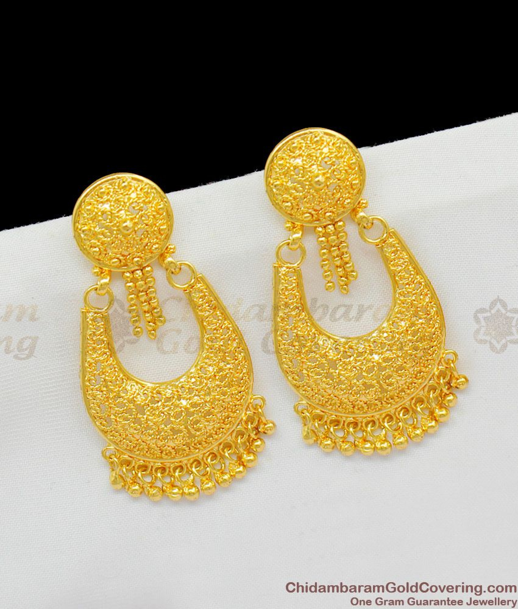New Fancy Party Wear Gold Inspired Thodu Earrings For Girls And Ladies ...