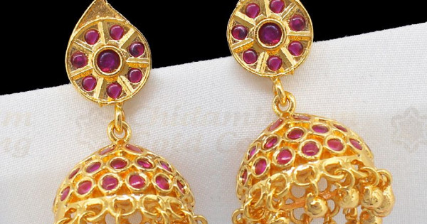 Buy Online Gold Jimmiki Kammal For Wedding Wear ER2200