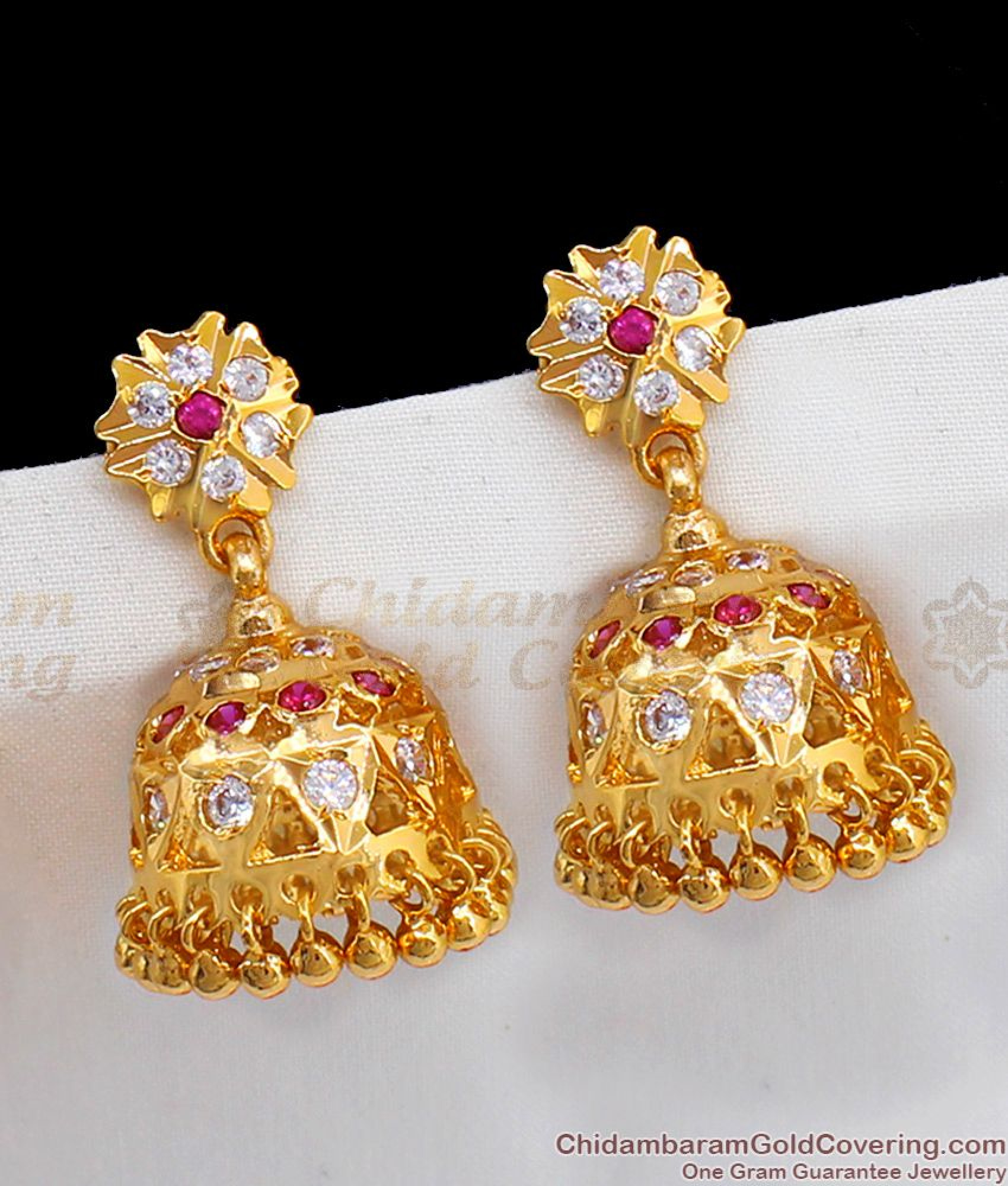 Buy Gold Jimiki Design Impon Earrings For Wedding Wear ER2221