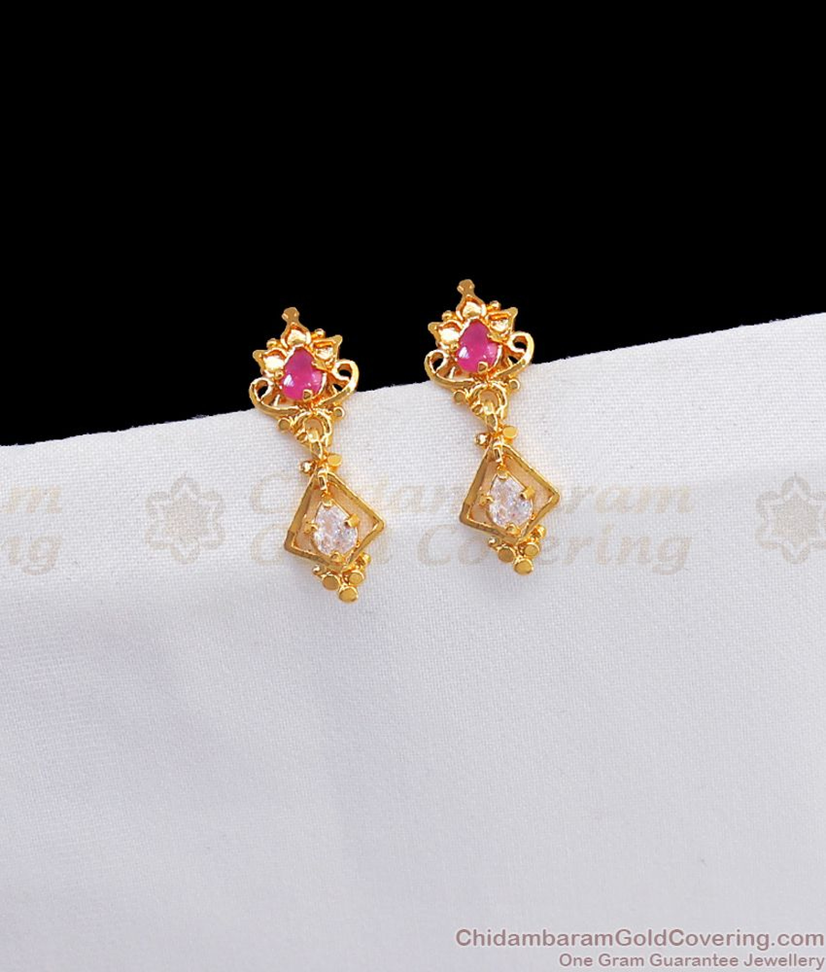 One Gram Gold Earrings Stud Collections For Daily Use ER2495