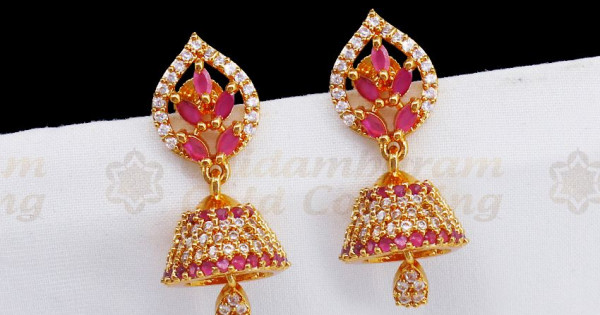 Attractive Full CZ Stone Jimiki Gold Earrings ER2681